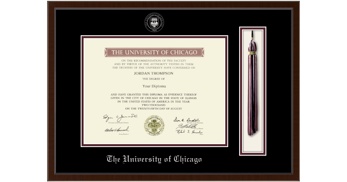 Tassel & Cord Diploma Frame in Delta University of Chicago - Item #320849 Tassel & Cord Diploma Frame in Delta University of Chicago - Item #320849