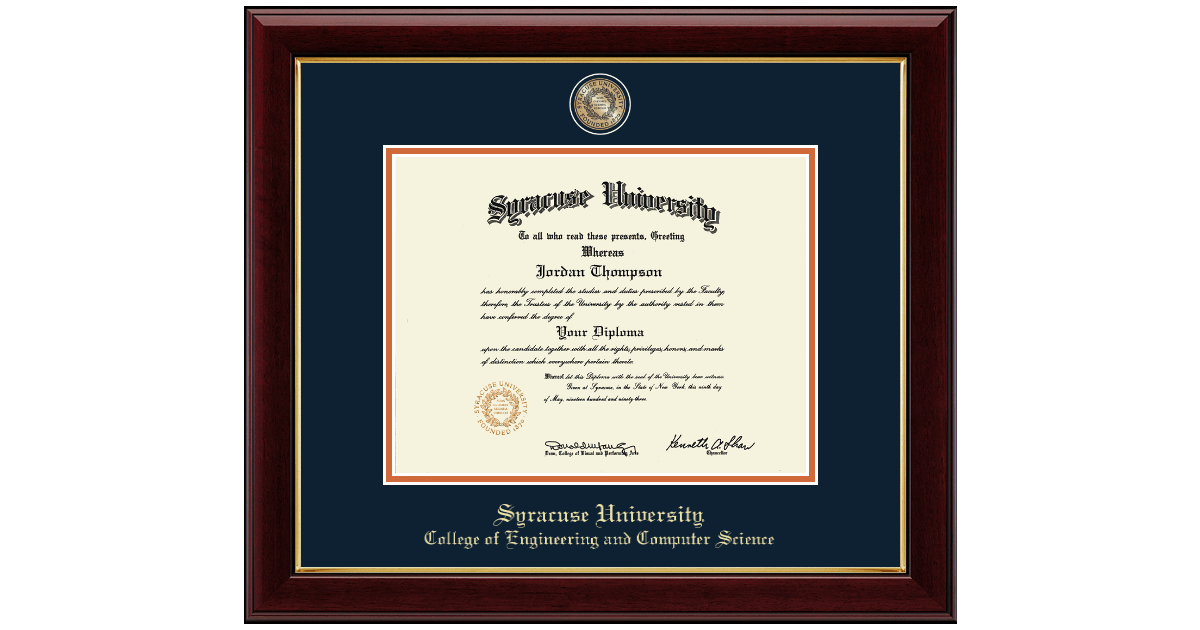 Masterpiece Medallion Diploma Frame in Gallery Syracuse University ...