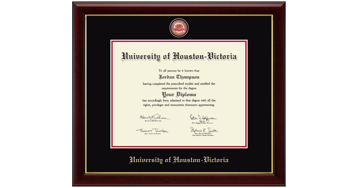 Masterpiece Medallion Diploma Frame in Gallery University of Houston ...