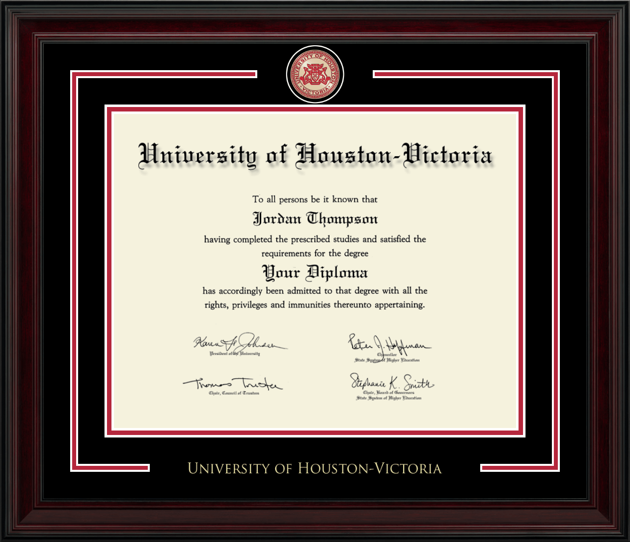 University of Houston - Victoria Showcase Edition Diploma Frame in ...