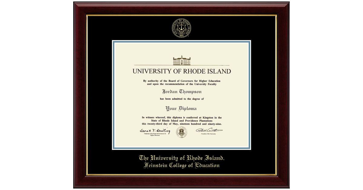 Gold Embossed Diploma Frame in Gallery The University of Rhode Island ...