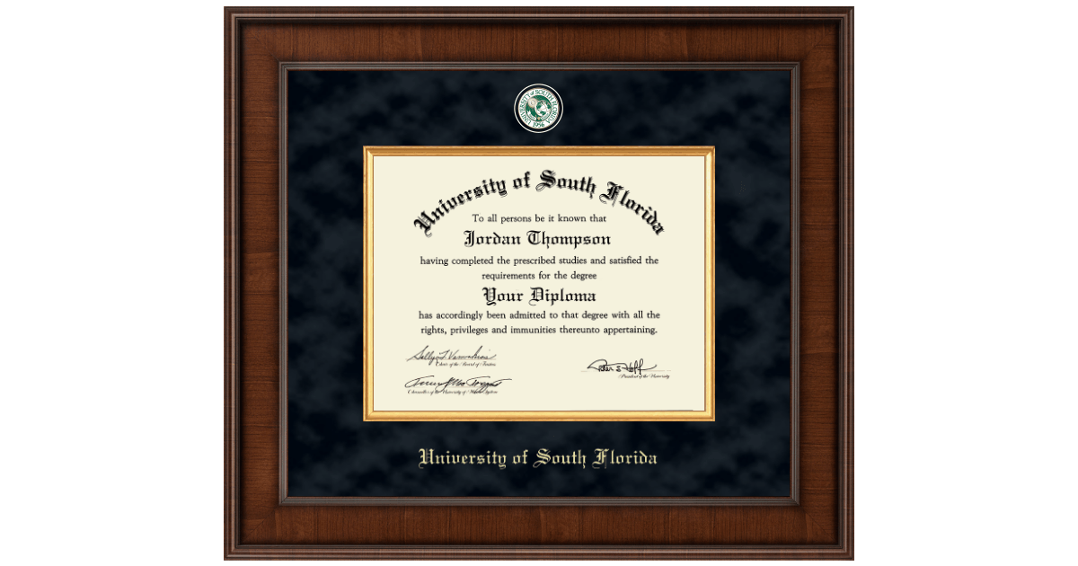 University of South Florida Diploma Frame | Church Hill Classics