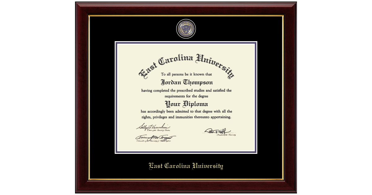 Masterpiece Medallion Diploma Frame in Gallery East Carolina University ...
