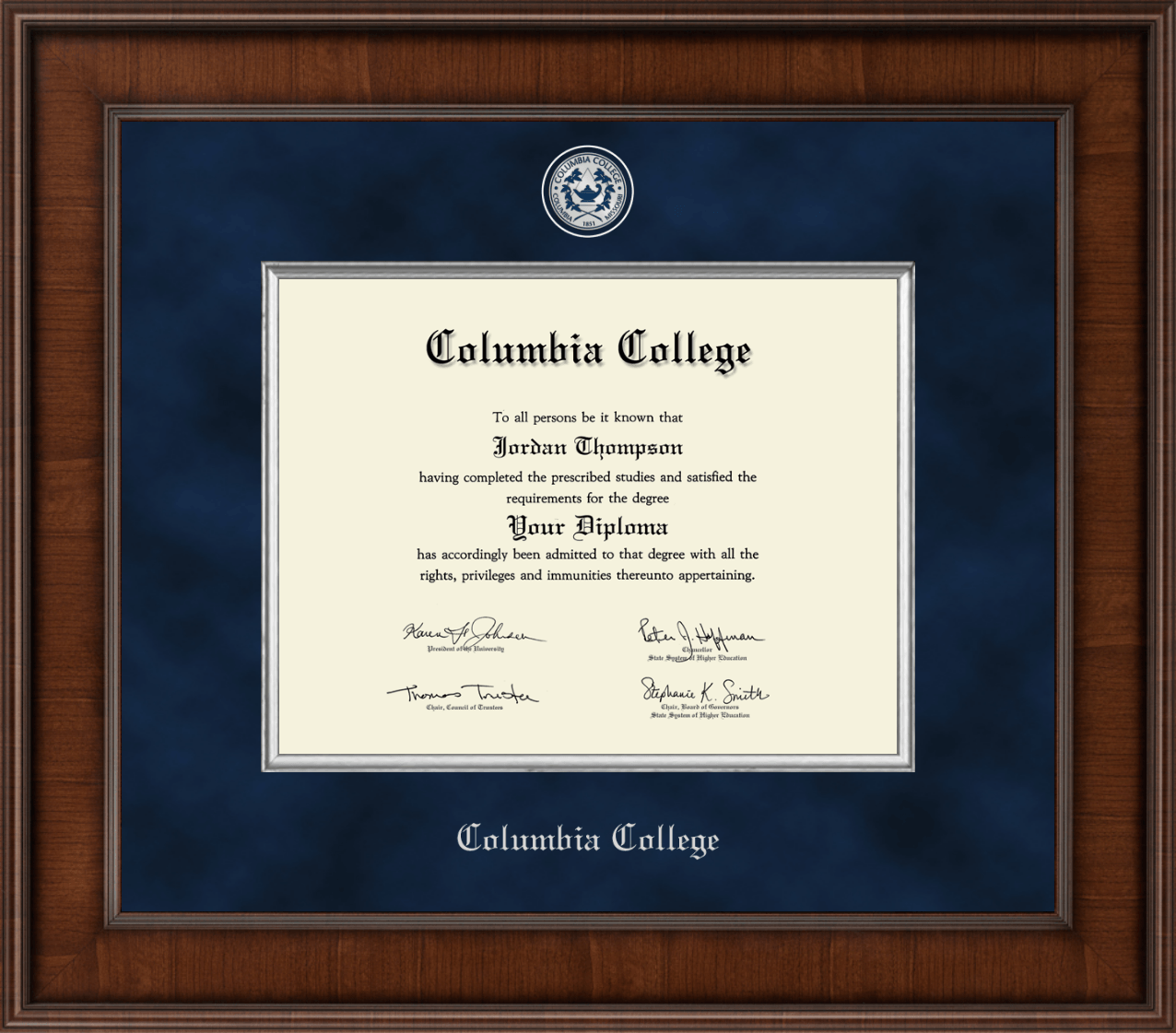 Columbia College Presidential Masterpiece Diploma Frame in Madison ...