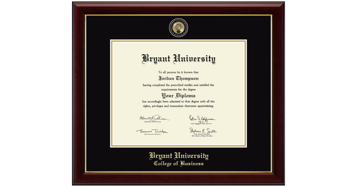 Masterpiece Medallion Diploma Frame in Gallery Bryant University - Item ...