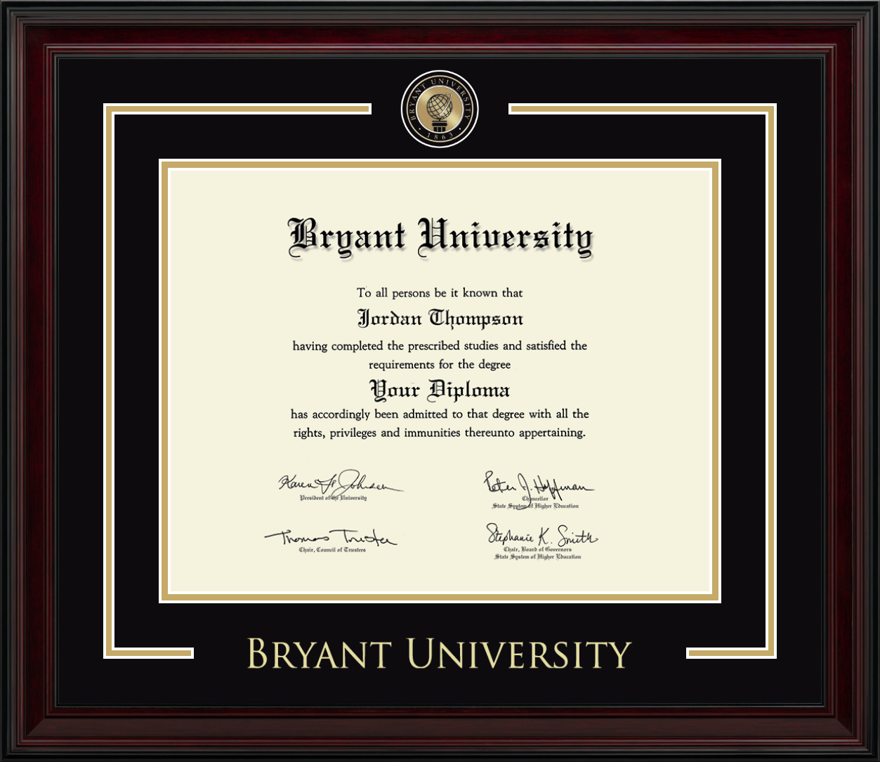 Bryant University Showcase Edition Diploma Frame in Encore - Item ...