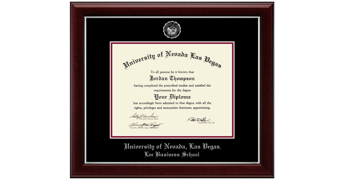 Silver Embossed Diploma Frame in Gallery Silver University of Nevada ...