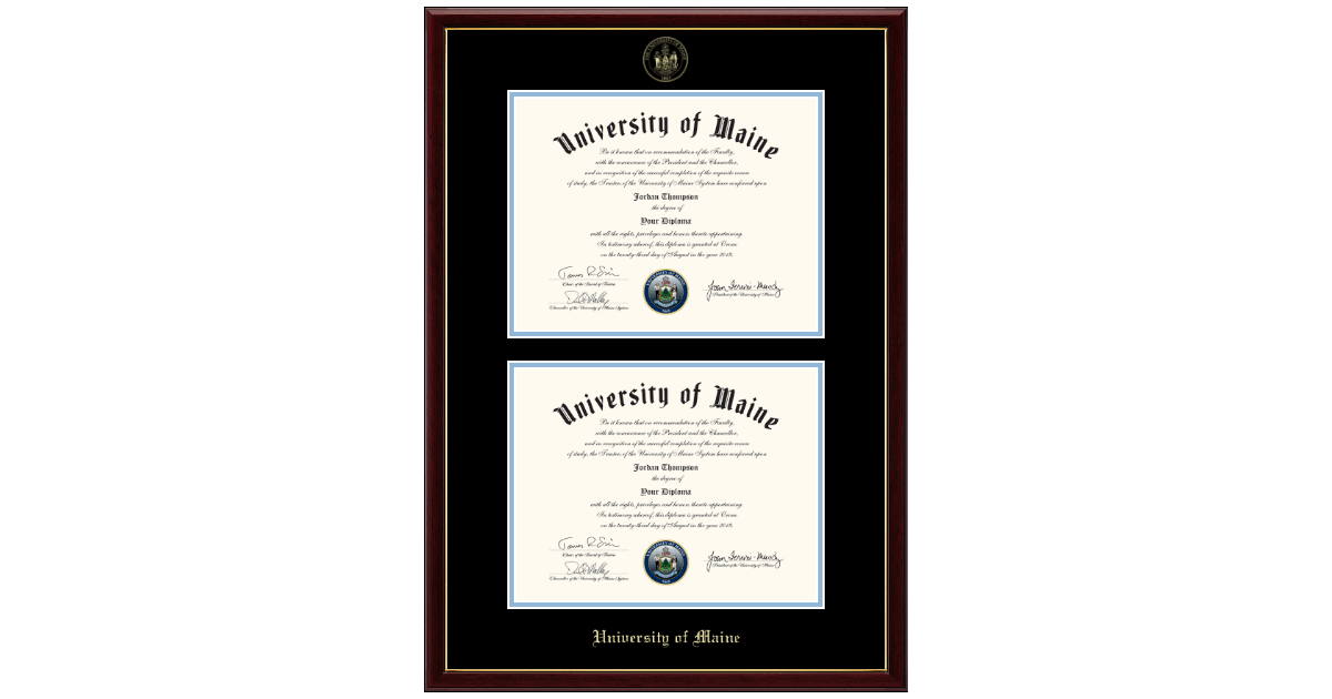 Double Diploma Frame in Galleria The University of Maine Orono - Item ...