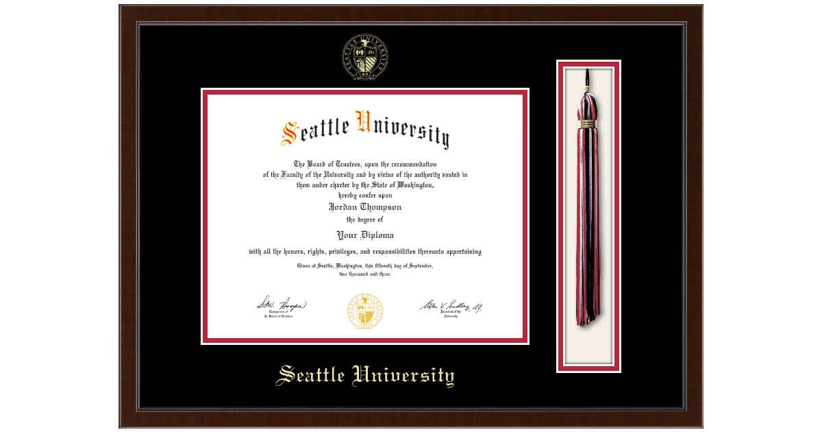 Tassel & Cord Diploma Frame in Delta Seattle University - Item #324310 Tassel & Cord Diploma Frame in Delta Seattle University - Item #324310