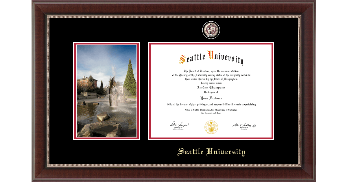 Campus Scene Masterpiece Diploma Frame in Chateau Seattle University ...