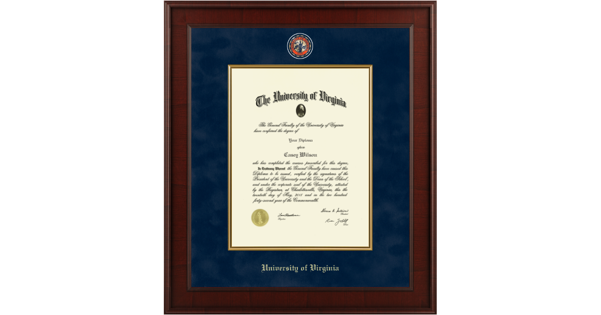 Presidential Masterpiece Diploma Frame in Jefferson University of ...