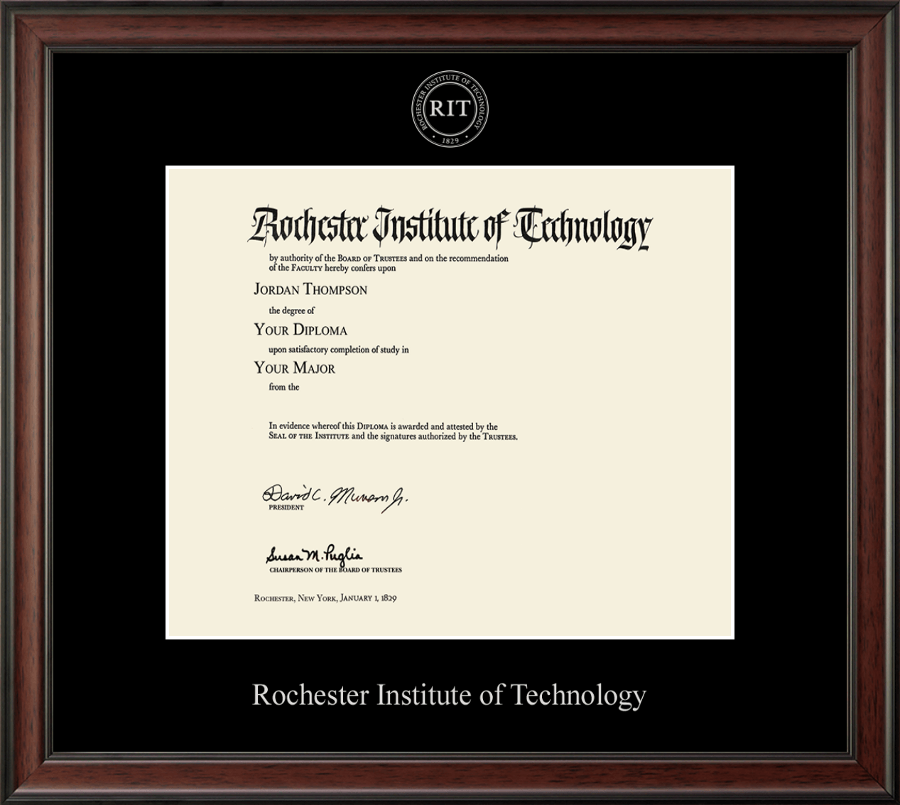 Rochester Institute of Technology Silver Embossed Diploma Frame in ...