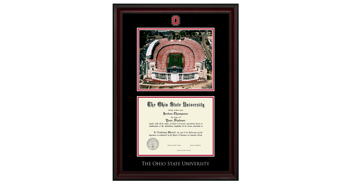 Campus Scene Spirit Medallion Diploma Frame in Encore The Ohio State ...