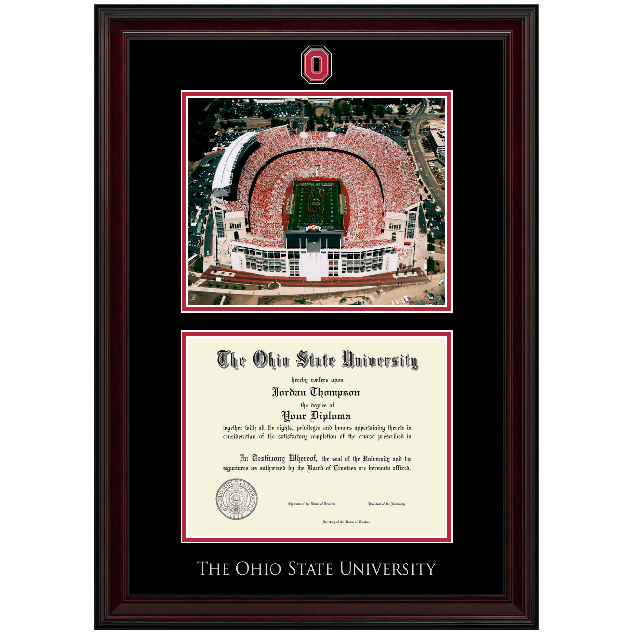 Campus Scene Spirit Medallion Diploma Frame in Encore The Ohio State ...