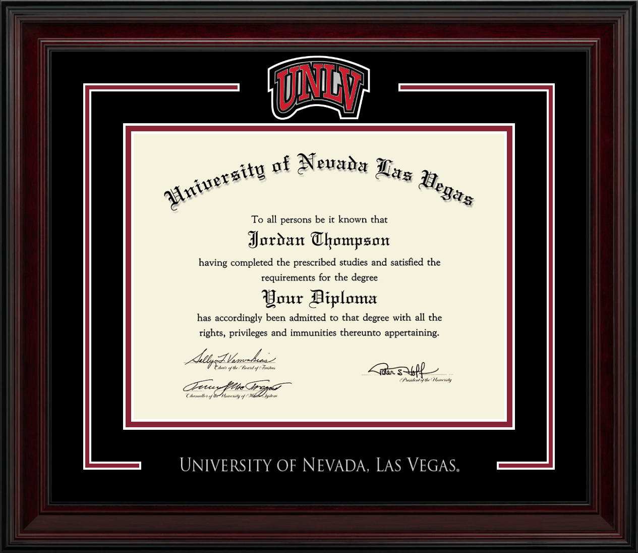 University of Nevada Las Vegas Spirit Medallion Diploma Frame in Encore ...