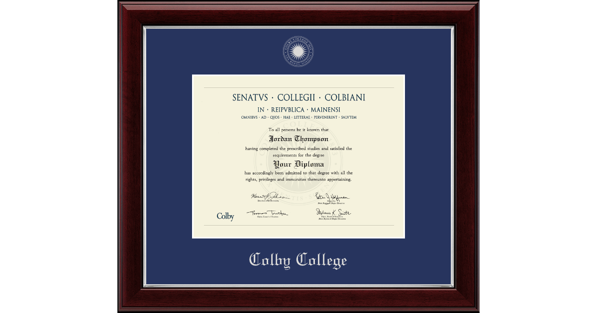 Silver Embossed Diploma Frame in Gallery Silver Colby College - Item ...