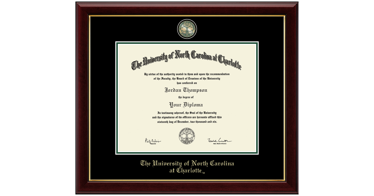 Masterpiece Medallion Diploma Frame in Gallery The University of North ...