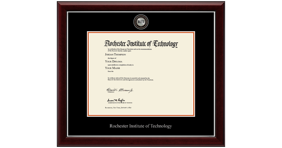 PhD- Masterpiece Medallion Diploma Frame in Gallery Silver Rochester ...
