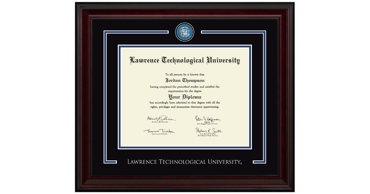 Showcase Edition Diploma Frame in Encore Lawrence Technological University - Item #327255 from ...