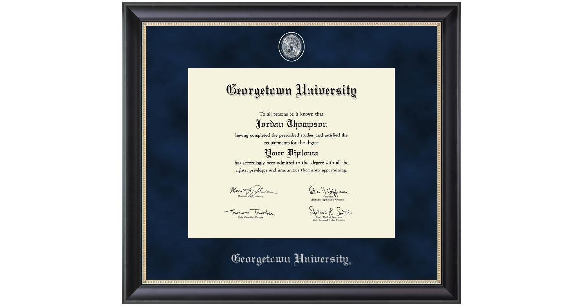 Regal Edition Diploma Frame in Noir Georgetown University - Item ...