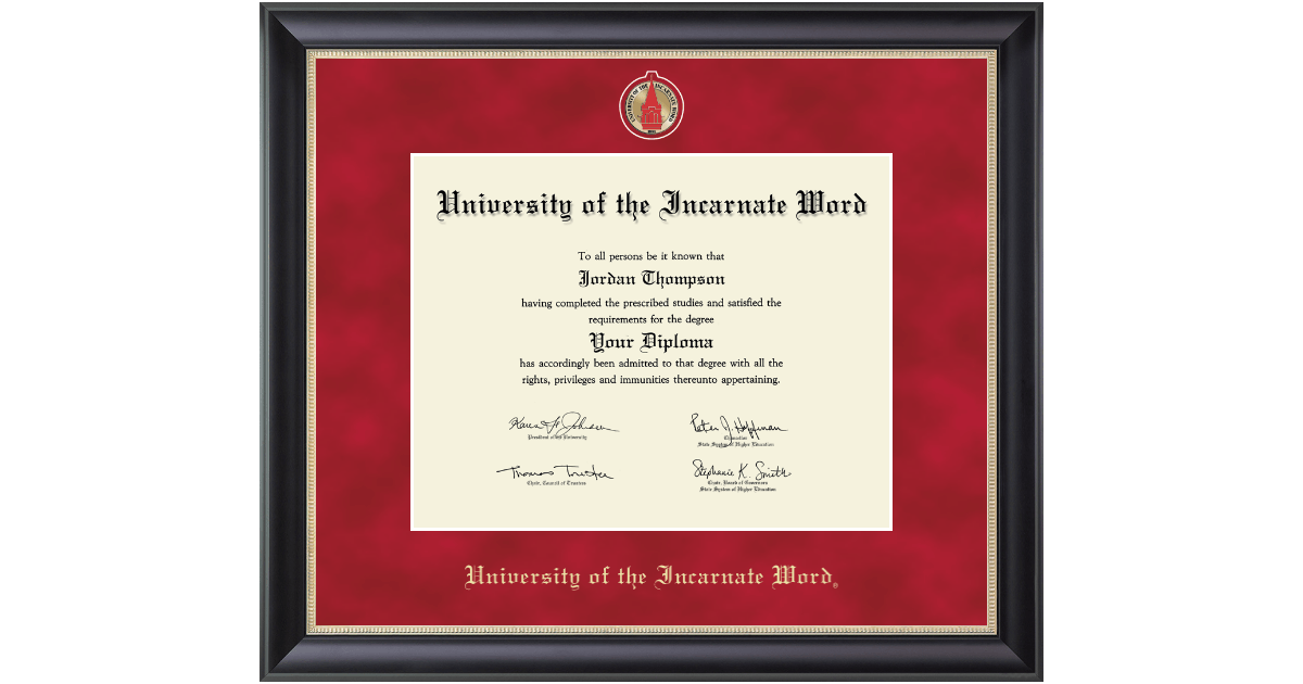 Regal Edition Diploma Frame in Noir University of the Incarnate Word ...