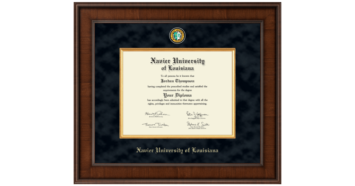 Presidential Masterpiece Diploma Frame in Madison Xavier University of ...