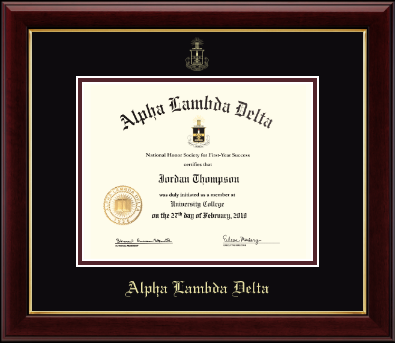 Alpha Lambda Delta | Certificate Frames | Church Hill Classics