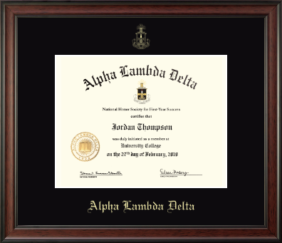Alpha Lambda Delta | Certificate Frames | Church Hill Classics
