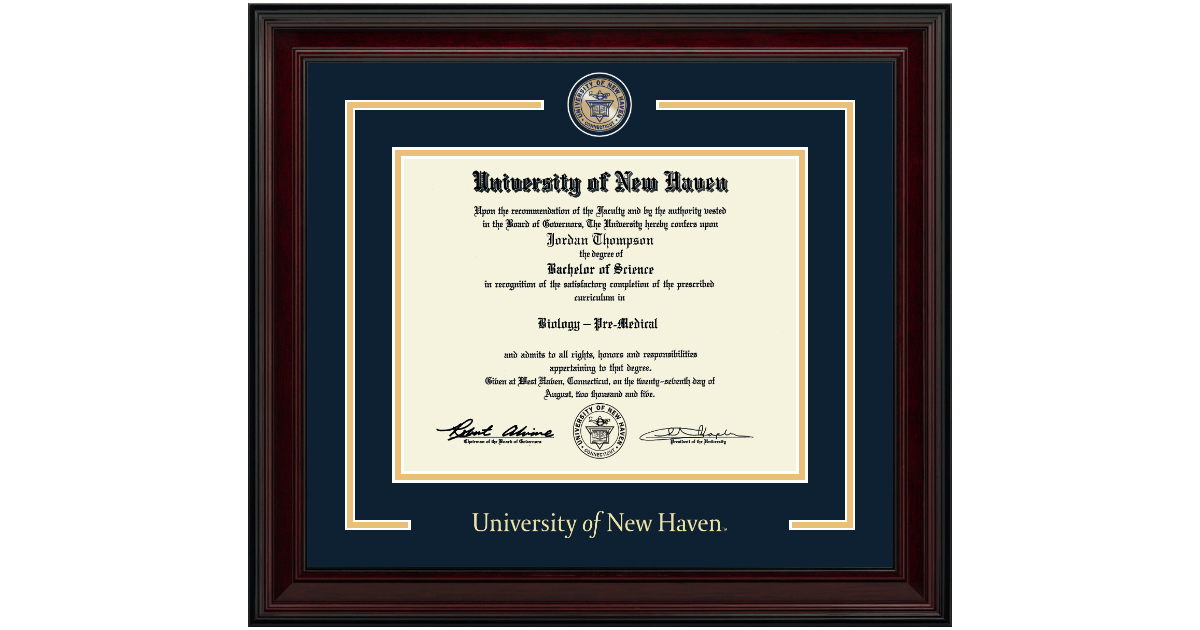 Showcase Edition Diploma Frame in Encore University of New Haven - Item ...