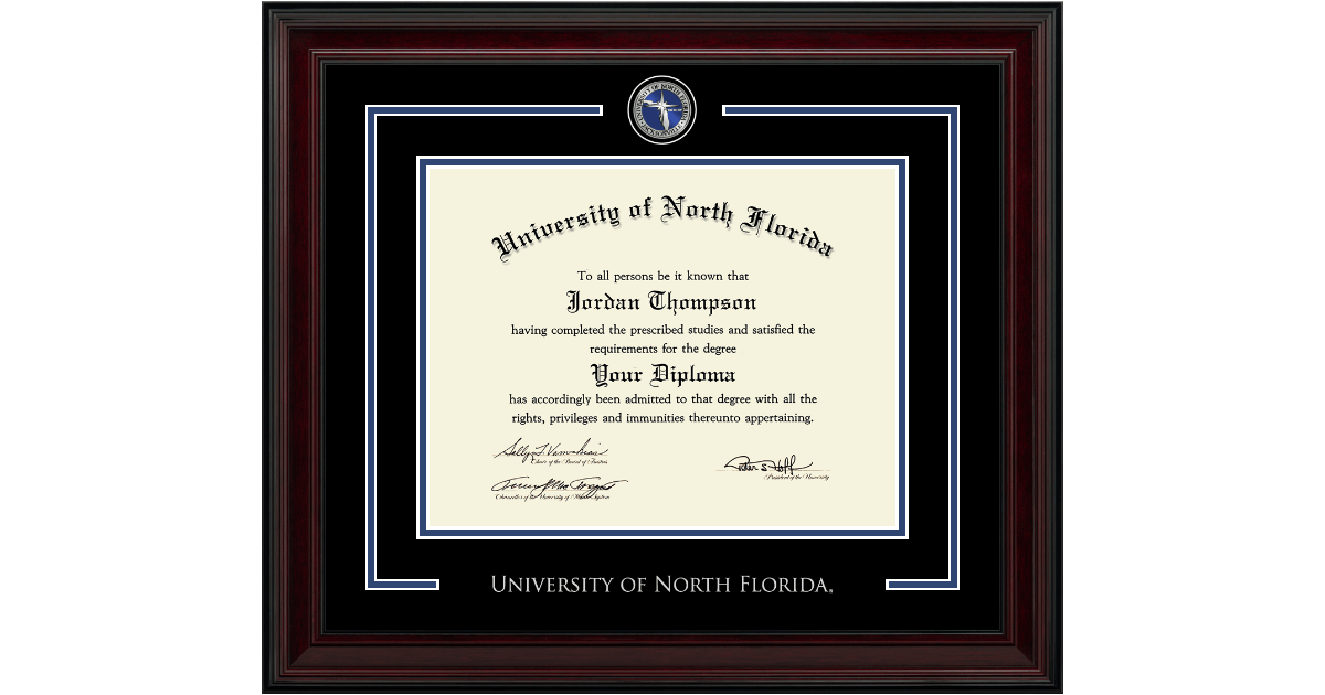 Showcase Edition Diploma Frame in Encore University of North Florida ...