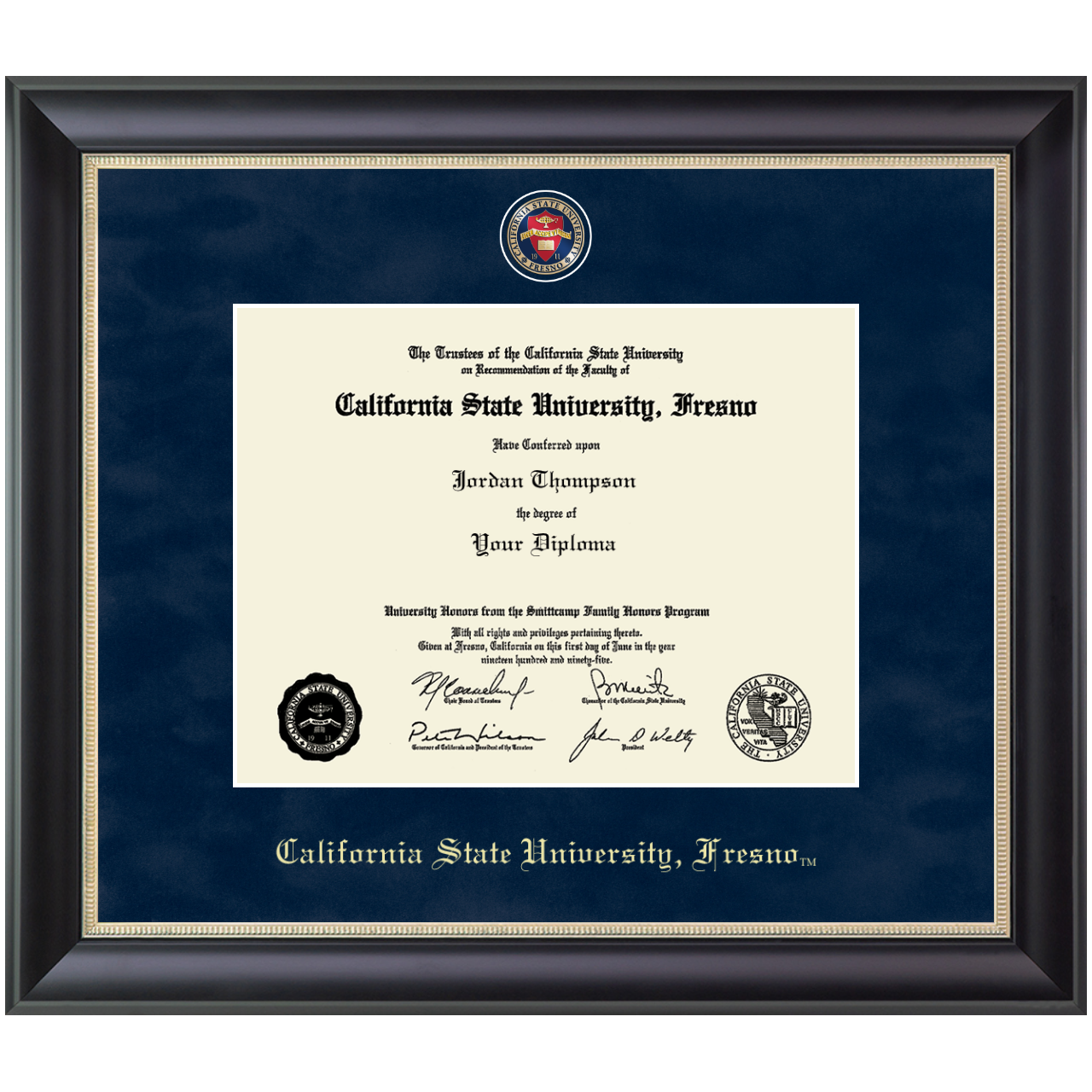 Regal Edition Diploma Frame in Noir California State University Fresno - Item #331011 from ...