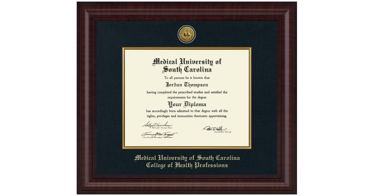 MUSC College of Health Professions Diploma Frames