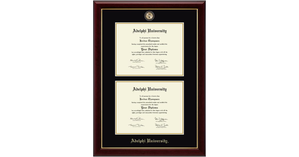 Masterpiece Medallion Double Diploma Frame in Gallery Adelphi ...