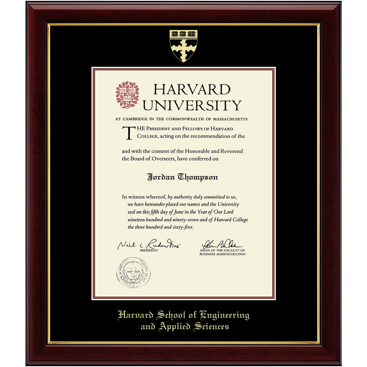 Gold Embossed Diploma Frame in Gallery Harvard University - Item #332729 from Harvard COOP Mail ...