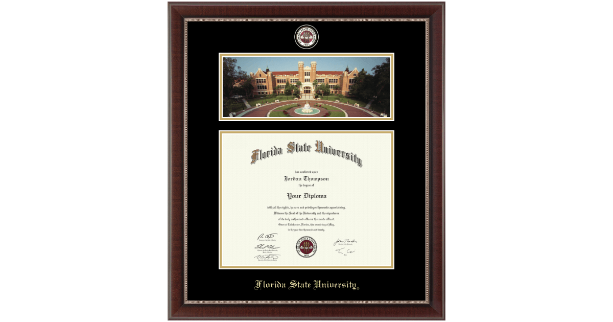 Campus Scene Masterpiece Diploma Frame in Chateau Florida State ...