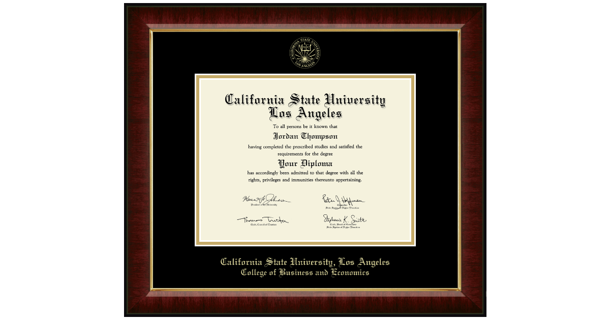 Gold Embossed Diploma Frame in Murano California State University Los ...