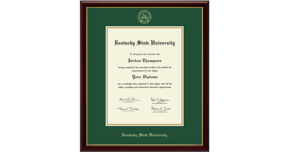 Gold Embossed Diploma Frame in Galleria Kentucky State University ...