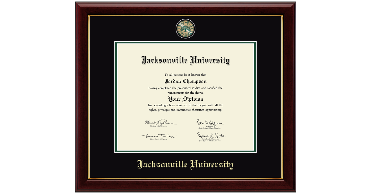Masterpiece Medallion Diploma Frame in Gallery Jacksonville University ...