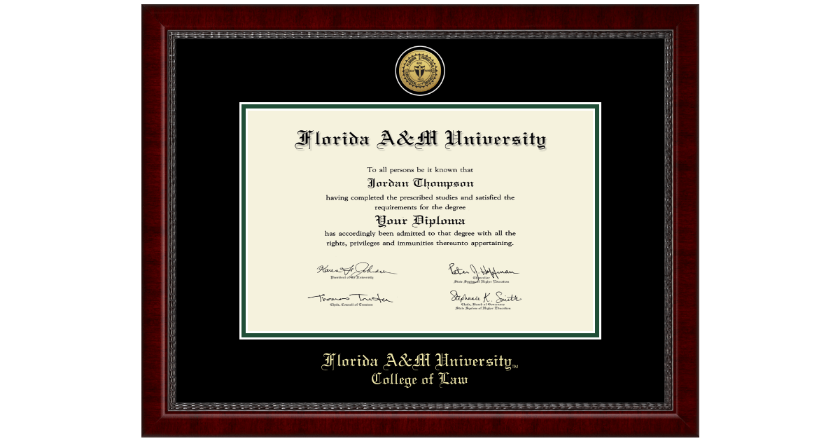 Gold Engraved Medallion Diploma Frame in Sutton Florida A&M University ...