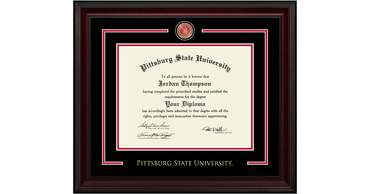 Showcase Edition Diploma Frame in Encore Pittsburg State University ...