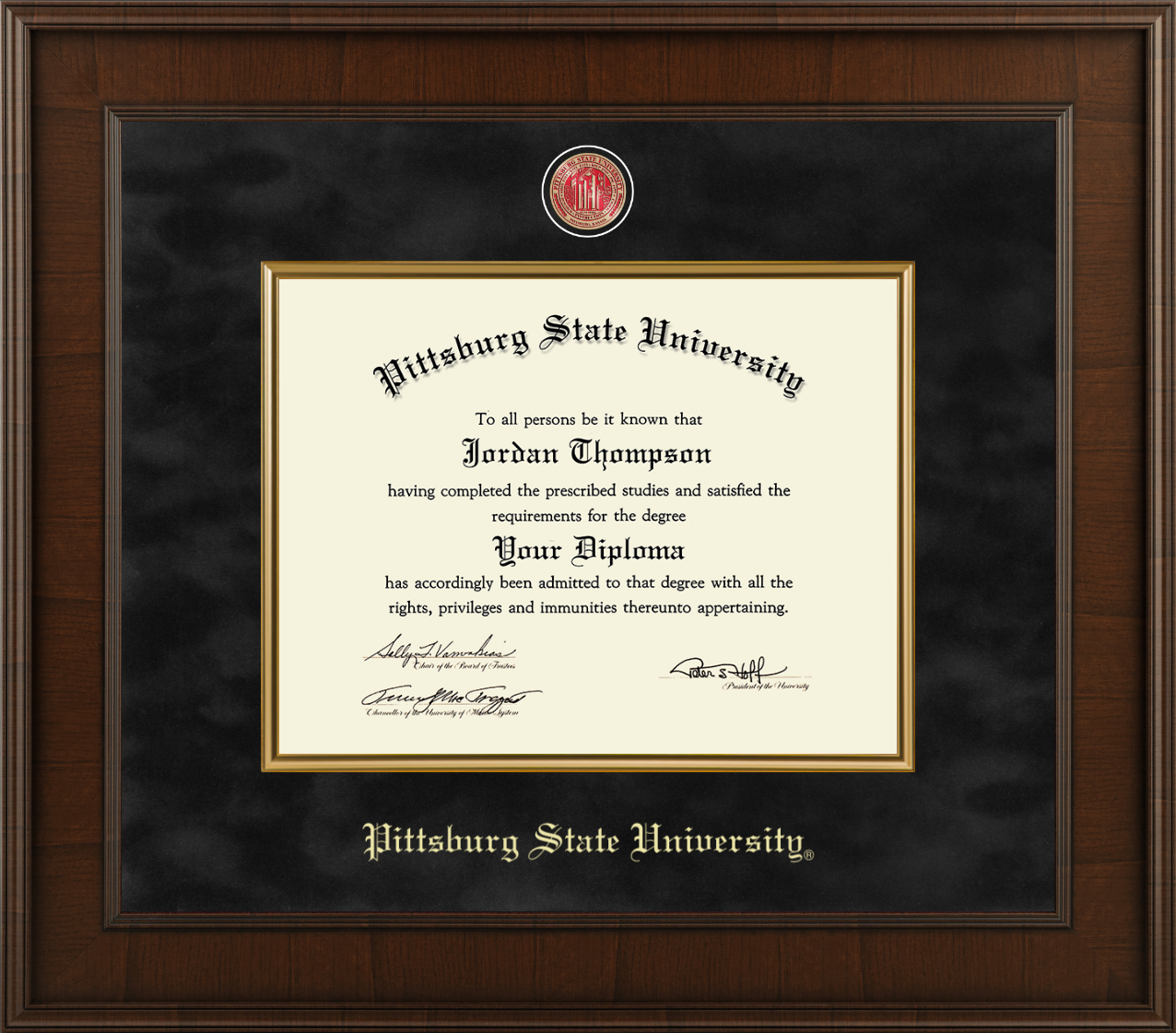Pittsburg State University Presidential Masterpiece Diploma Frame in ...