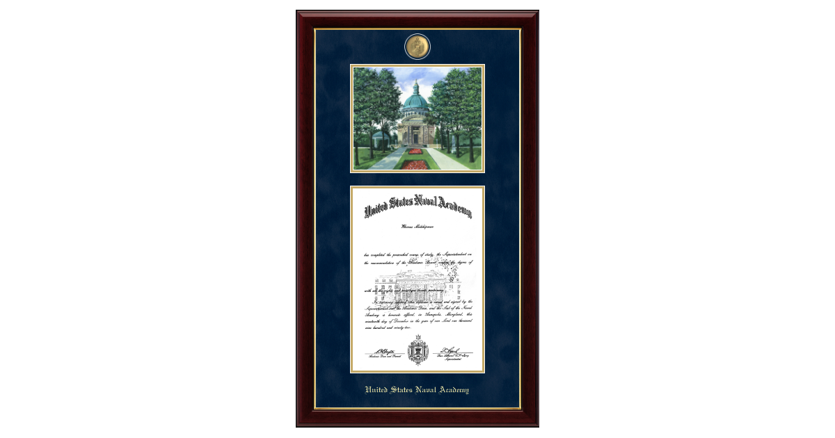 Litho Edition Masterpiece Diploma Frame in Gallery United States Naval ...