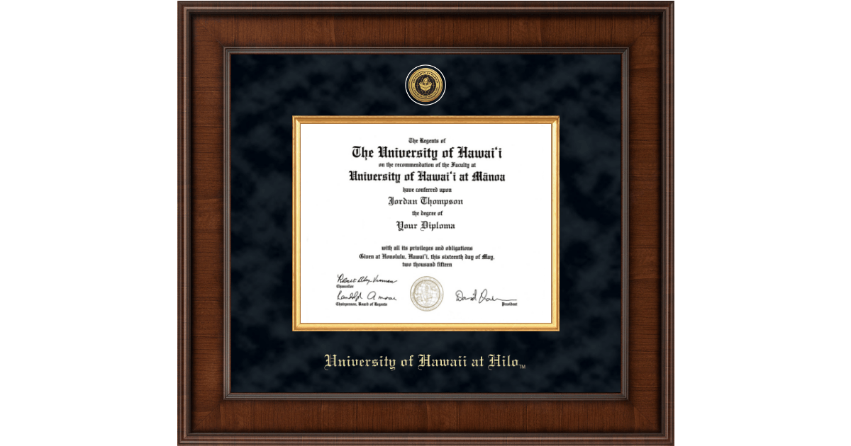 University of Hawaii At Hilo Diploma Frame | Church Hill Classics