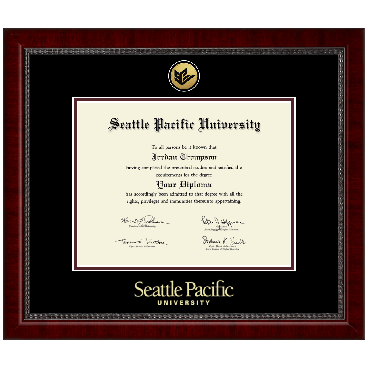 Gold Engraved Medallion Diploma Frame in Sutton Seattle Pacific ...