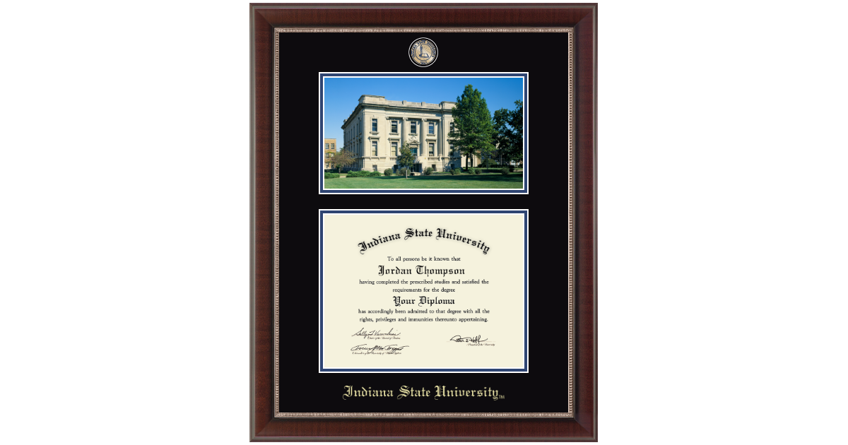 Masterpiece Medallion Campus Scene Diploma Frame in Chateau Indiana ...