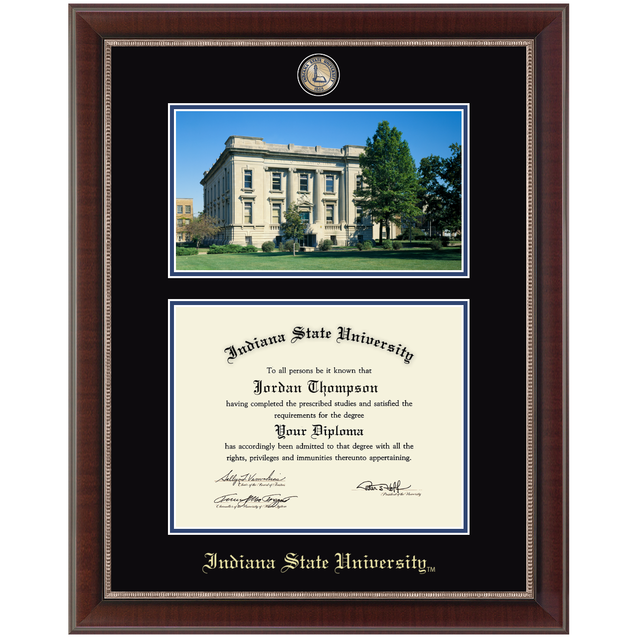 Masterpiece Medallion Campus Scene Diploma Frame in Chateau Indiana ...
