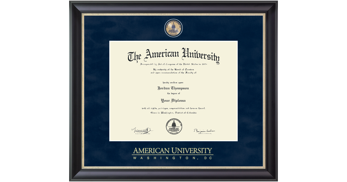 Regal Edition Diploma Frame in Noir American University - Item #336407 from American University ...