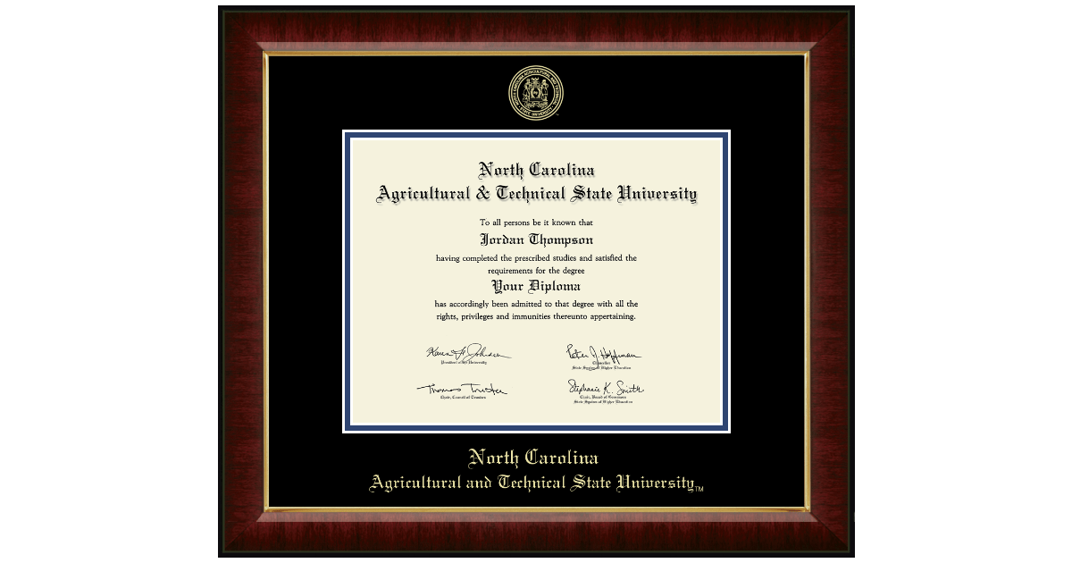 Gold Embossed Diploma Frame in Murano North Carolina A&T State ...