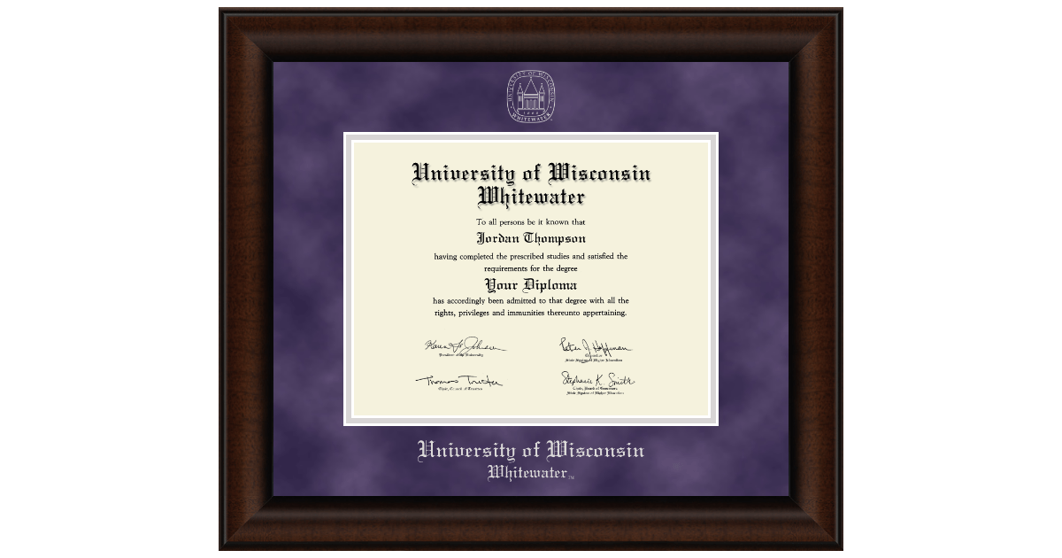 Silver Embossed Diploma Frame in Lenox University of Wisconsin ...