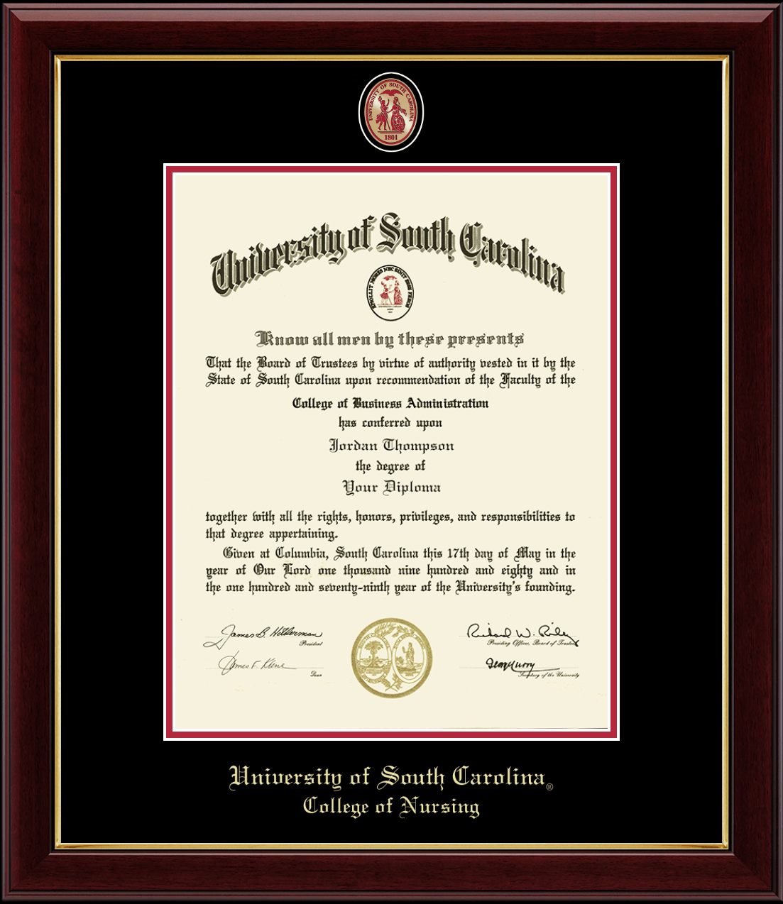 University of South Carolina Masterpiece Medallion Diploma Frame in ...